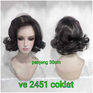 Jual Wig full Model Ombak Rambut Palsu Dewasa Wanita Pendek 30 Cm Vw ...