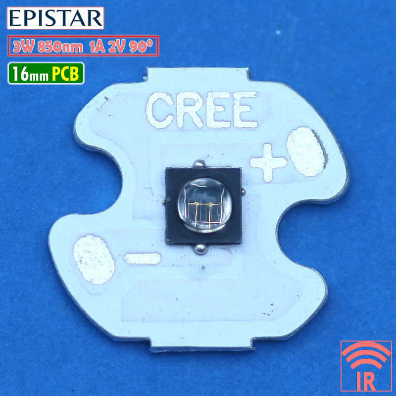 Jual IR 3W 850nm HPL Infrared LED CCTV Night Vision Epistar 1000mA 2V ...