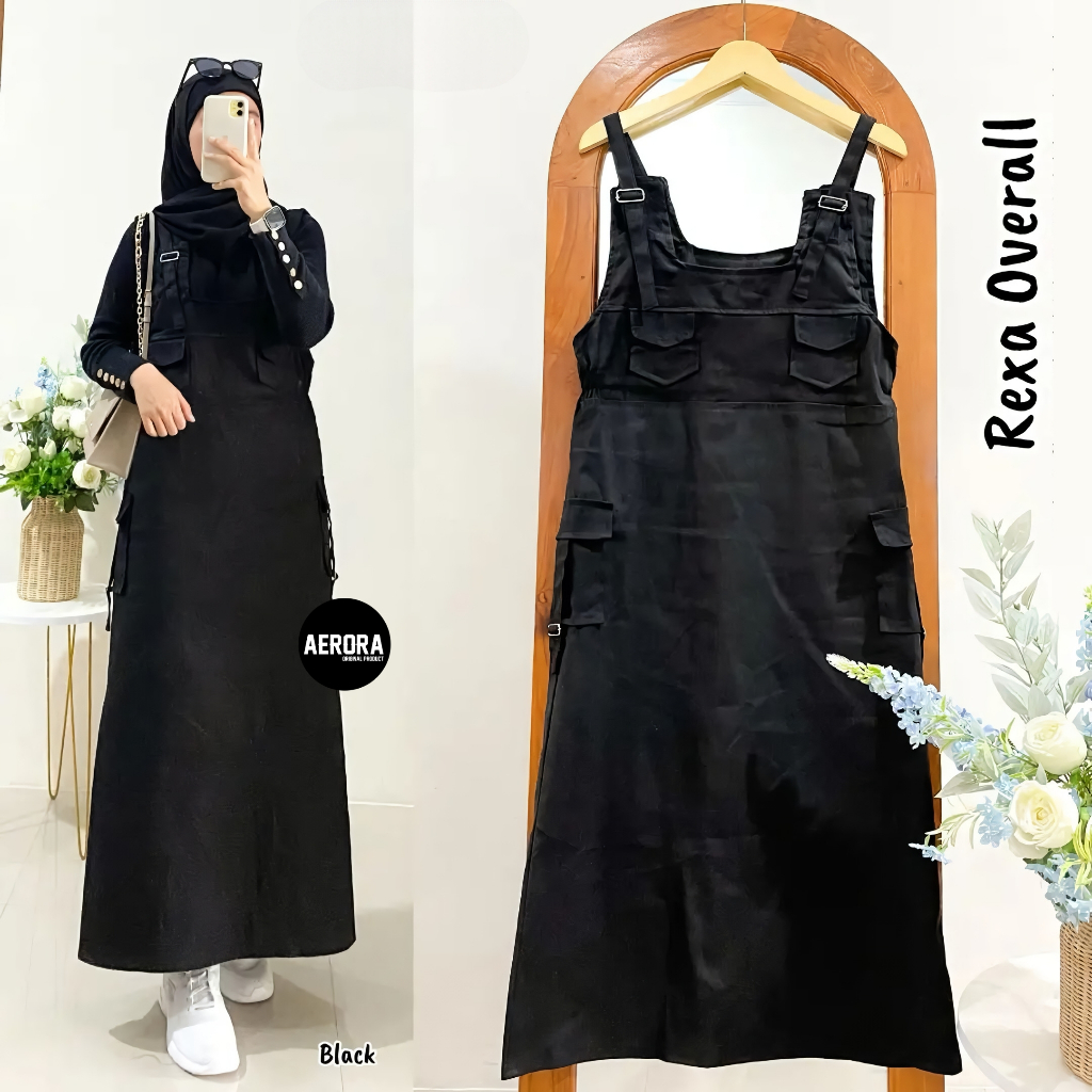 Jual Aerora Baju Kodok Rexa Overall Overal Rok Cargo Dress Wanita Katun Twill Stretch Terbaru ...