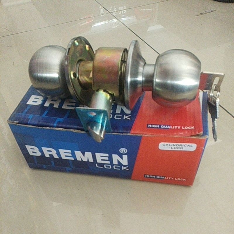 Jual KUNCI PINTU BULAT STAINLESS STEEL BREMEN LOCK KCBL-BRE-4587-ET-SSS ...
