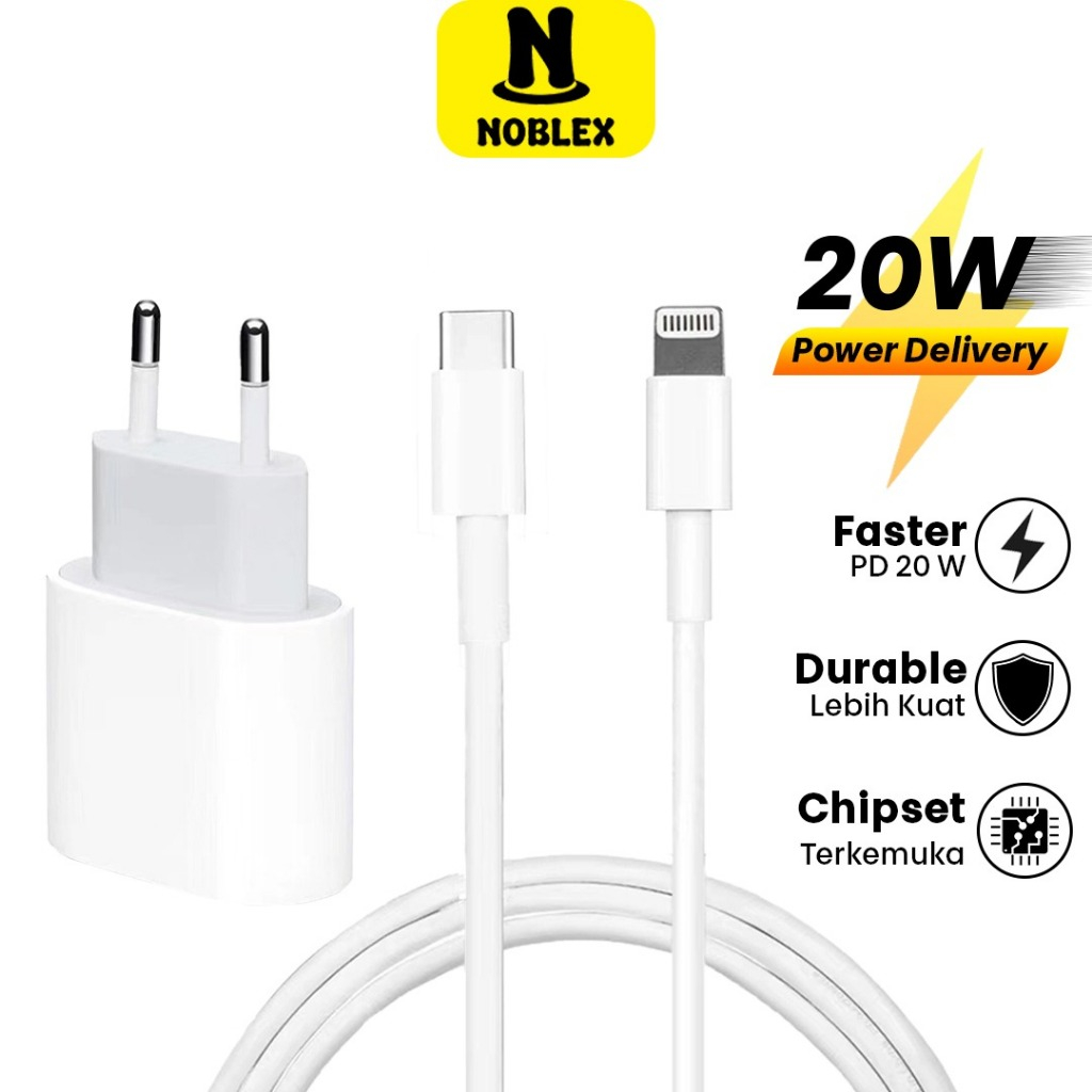 Jual Noblex charger iphone original fast charging mfi Cable Data iPhone Type-C to iP PD 20W / C ...