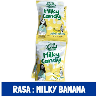 Jual Permen susu milky candy mari oppa rasa BANANA murah 1 RENTENG ISI ...