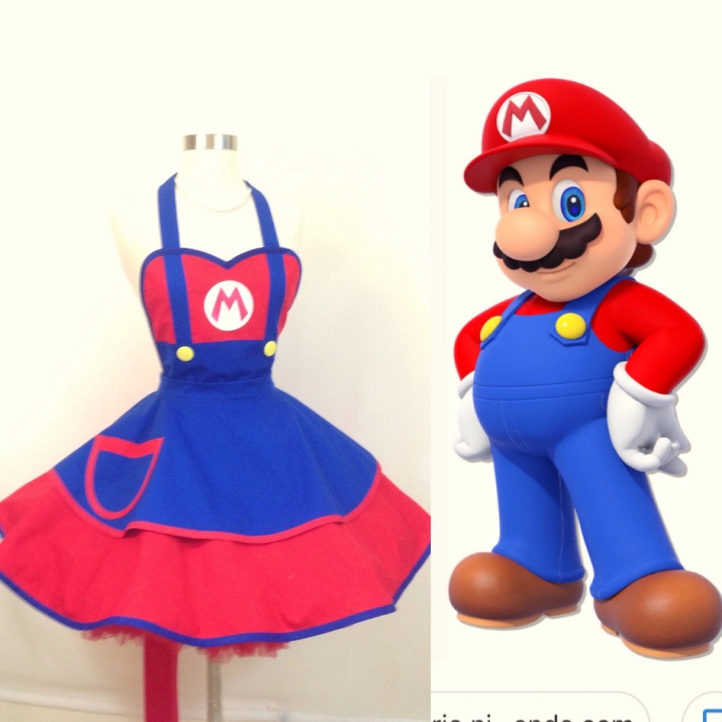 Jual APRON MARIO DAN LUIGI Apron Karakter Apron Unik Bisa Request ...