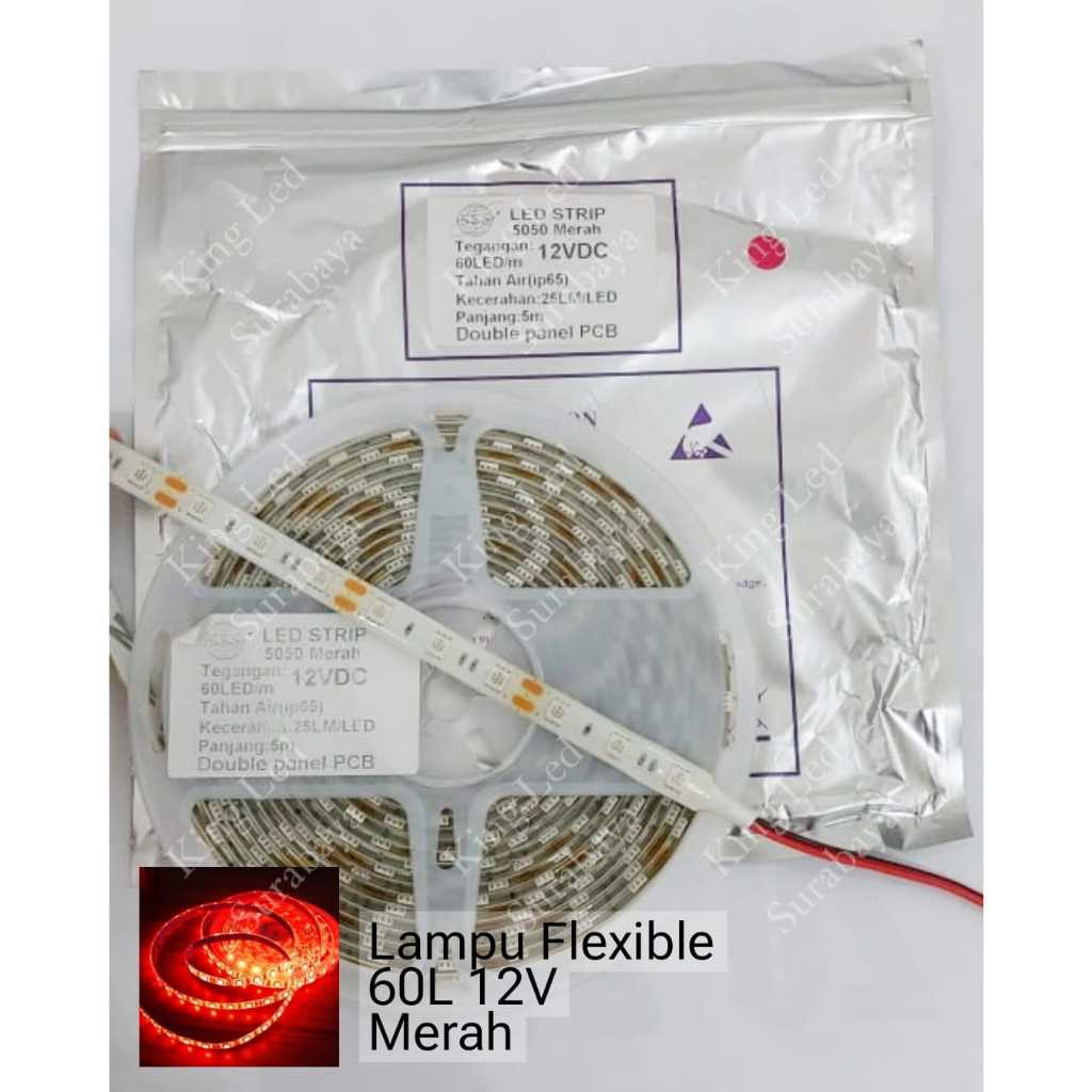 Jual LED Strip Flexible 5050 300 LED / Roll 12V Waterproof 5 Meter SMD ...