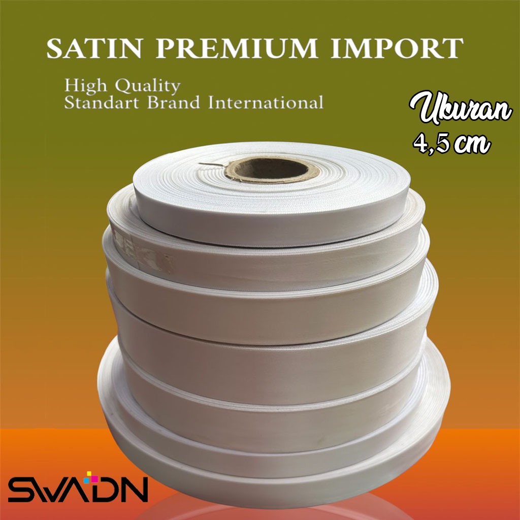 Jual Bahan Label satin premium import ukuran 4,5 cm | Shopee Indonesia