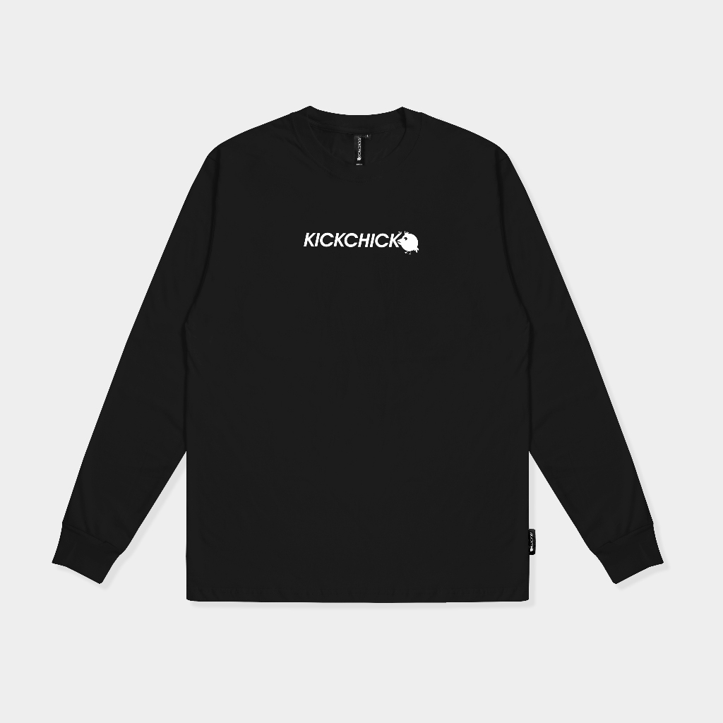 Jual Kickchick Longsleeve Logo Series Black & White | Kaos Pria Lengan ...