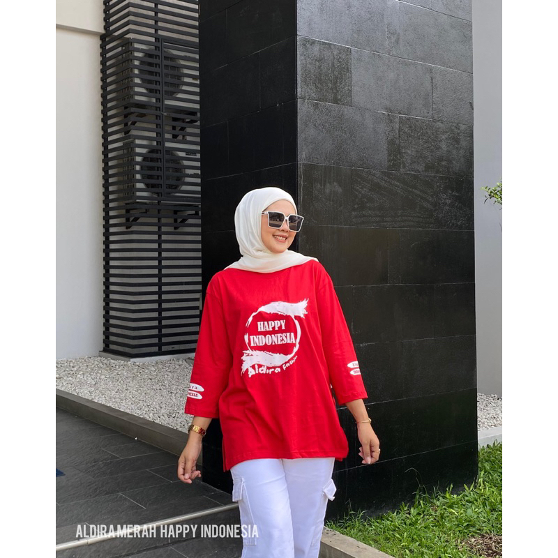 Jual kaos atasan merah putih kemerdekaan 80 limitied edition Aldira ...
