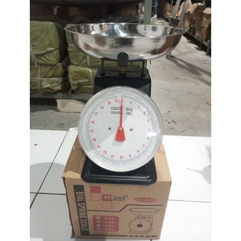 Jual Timbangan Kue Jarum/Analog/Duduk/Mangkok/Laundry Merk MAXI capacity 20kg | Shopee Indonesia