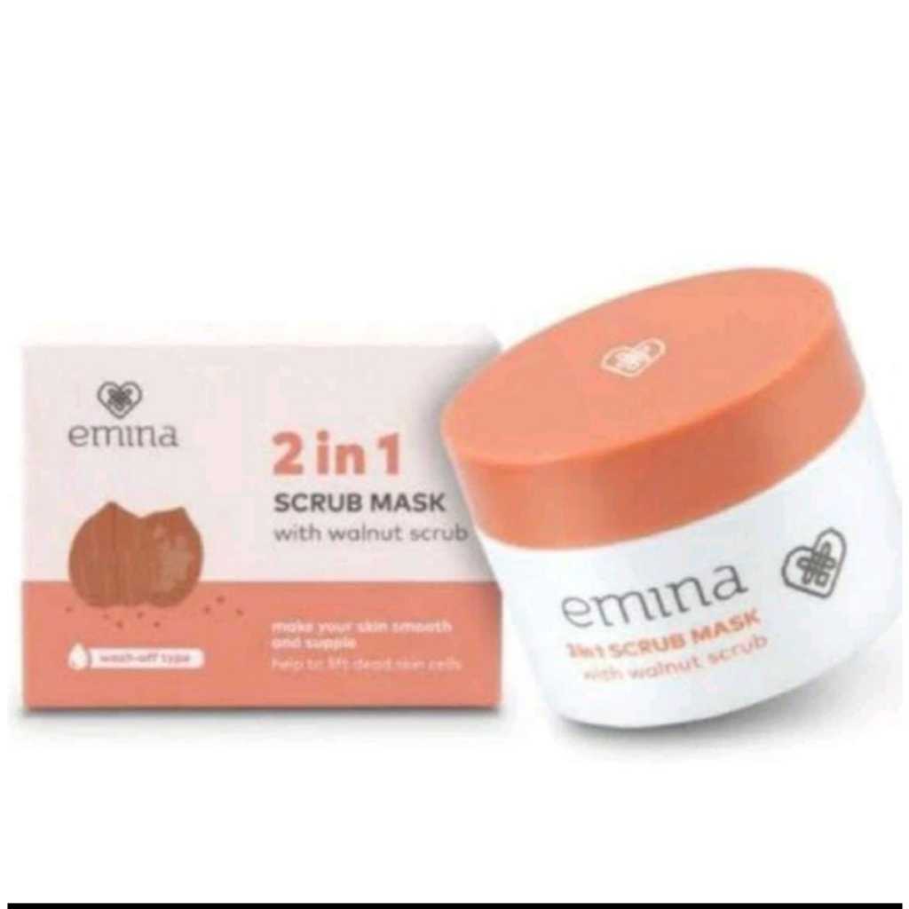 Jual Emina 2 in 1 Scrub Mask with Walnut Scrub (Scrub dan Masker Wajah ...