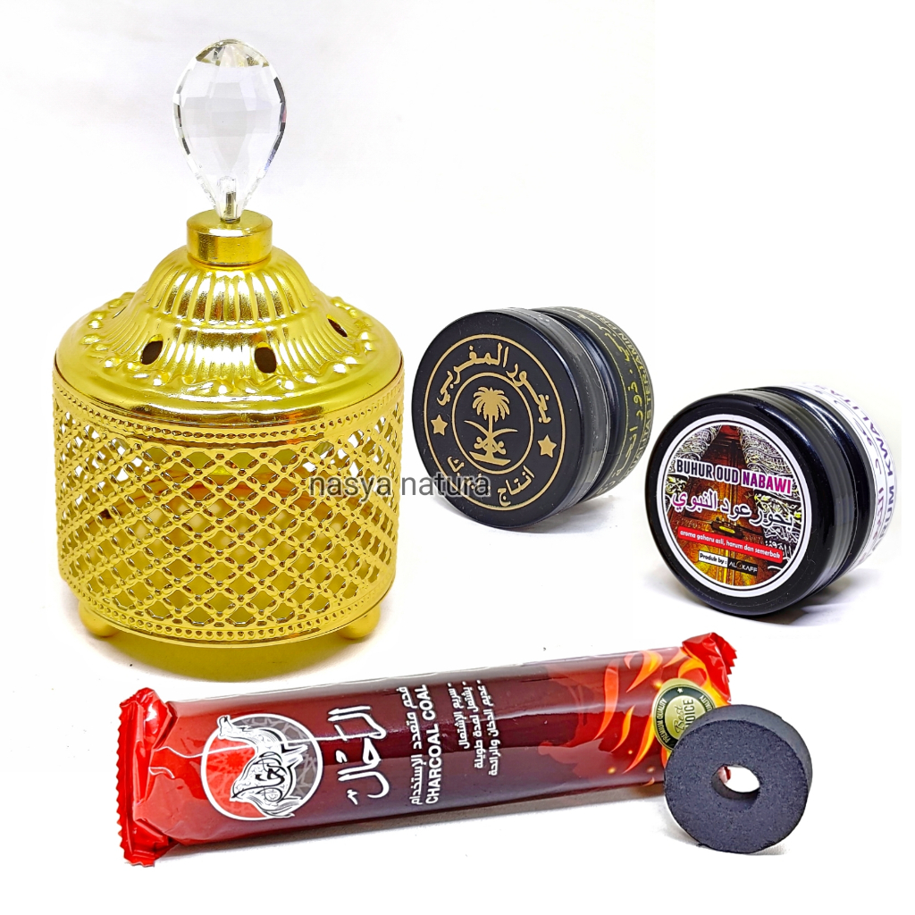 Jual MURAH 1 Set Wadah Buhur Tempat Bakar Bukhur Dupa Menyan Bukur ...