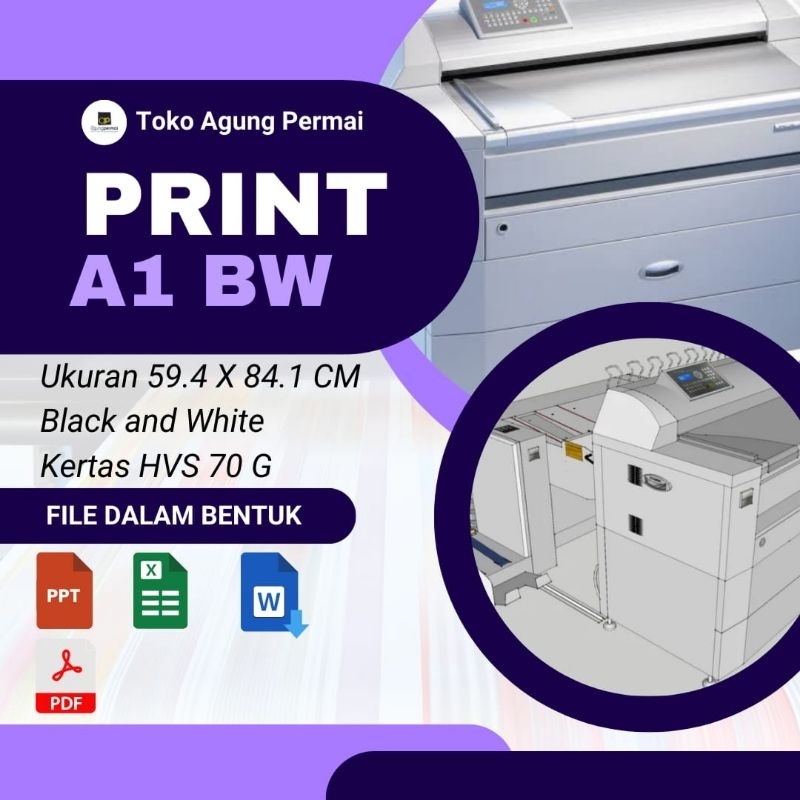 Jual Print Kertas HVS A1 BW | Shopee Indonesia