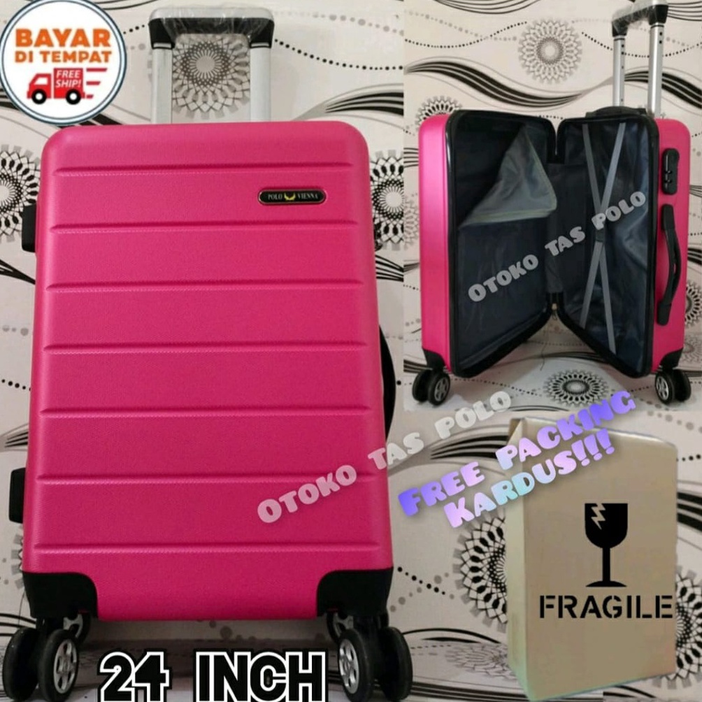 Jual KODE D15N koper 24 inch koper polo model hardcase roda 4 putar ...