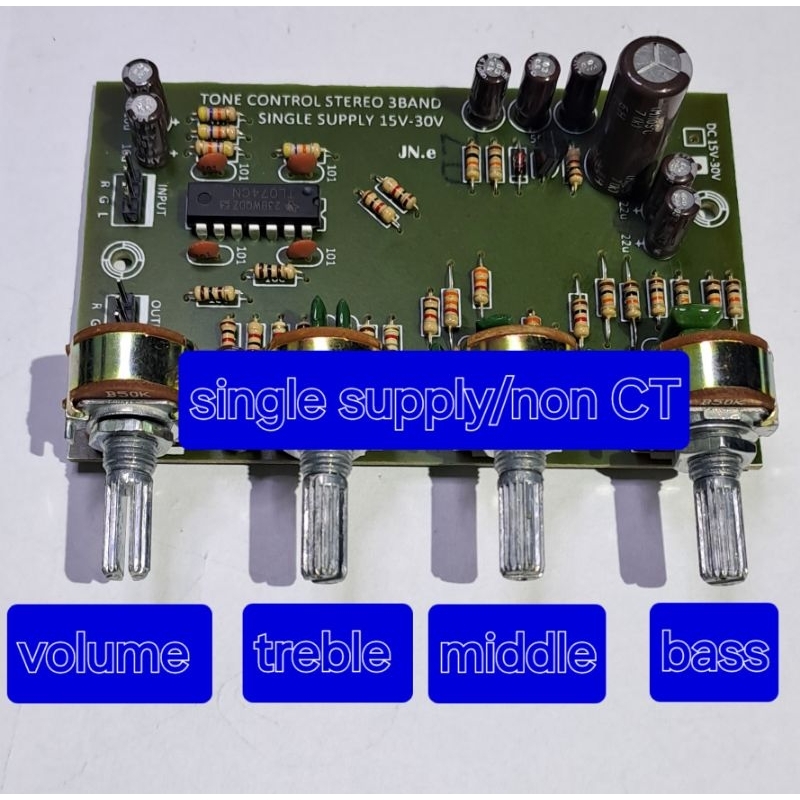 Jual KIT TONE CONTROL STEREO 3BAND (BASS,MID,TREBLE) SINGLE SUPPLY DC ...