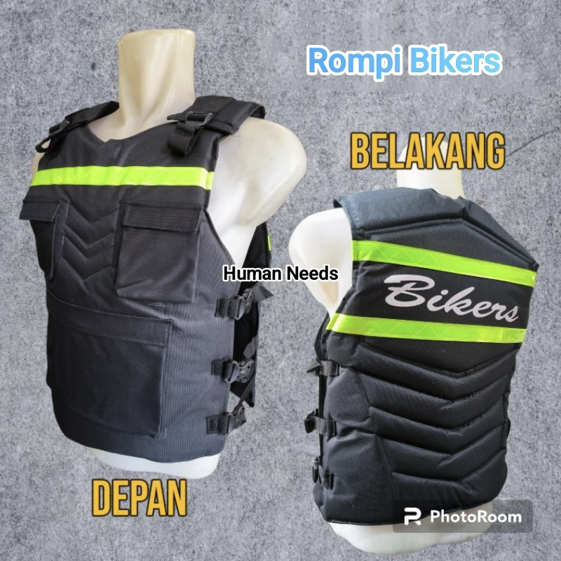 Jual Rompi Motor Bikers Premium/Alas Dada Punggung Anti Angin/Rompi ...