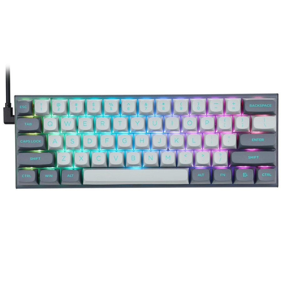 Jual E-YOOSO HZ-61 MECHANICAL 61 KEY Grey RGB Magnetic Axis Switch ...