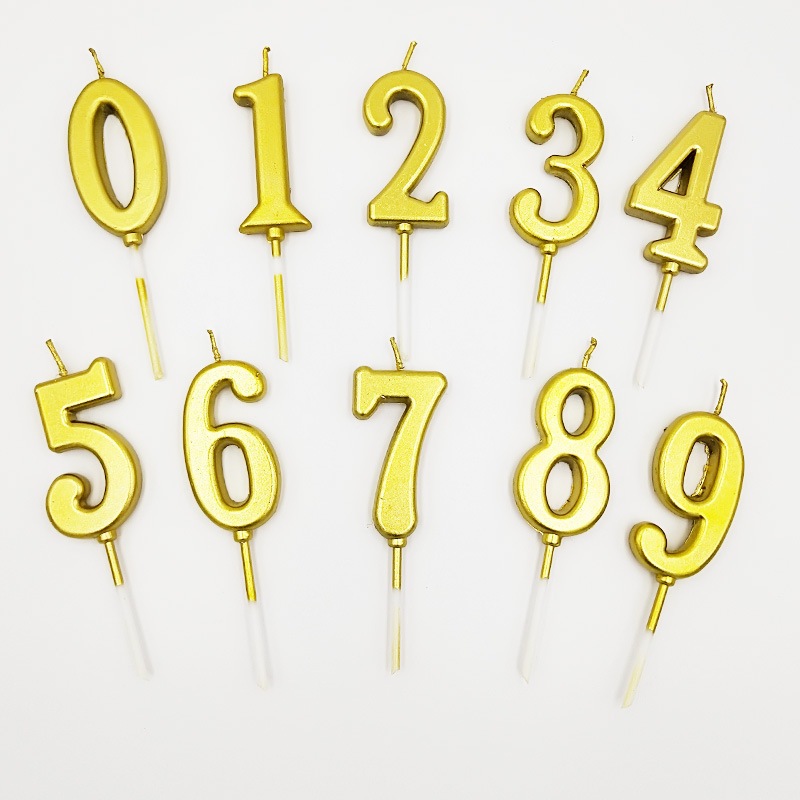 Jual Gold Number Candle Lilin Angka Emas (1pcs) / Lilin Ulang Tahun ...