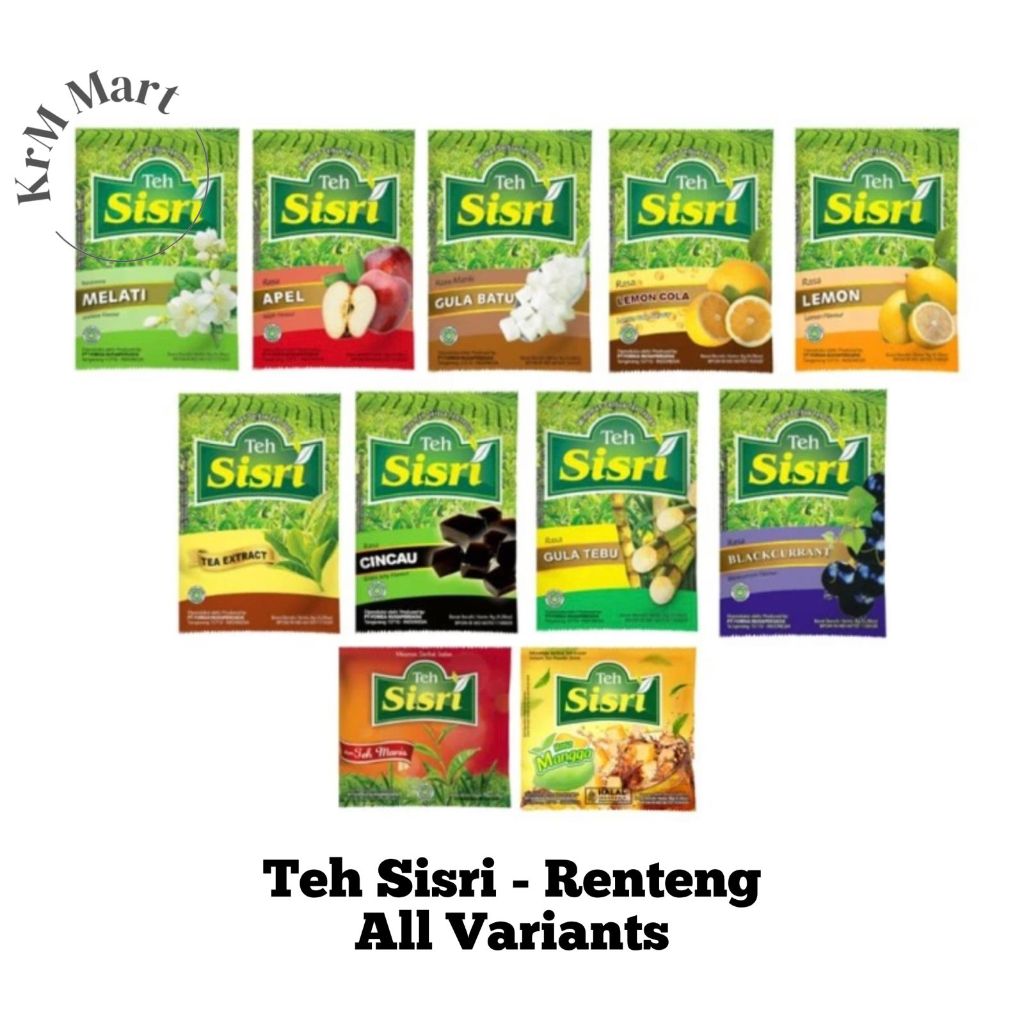 Jual Teh Sisri 1 renteng renceng all varian tea minuman serbuk gula ...