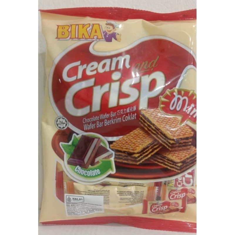 Jual Wafer Bar Berkrim Coklat Cream and Crisp Mini Bika 90gram | Shopee ...