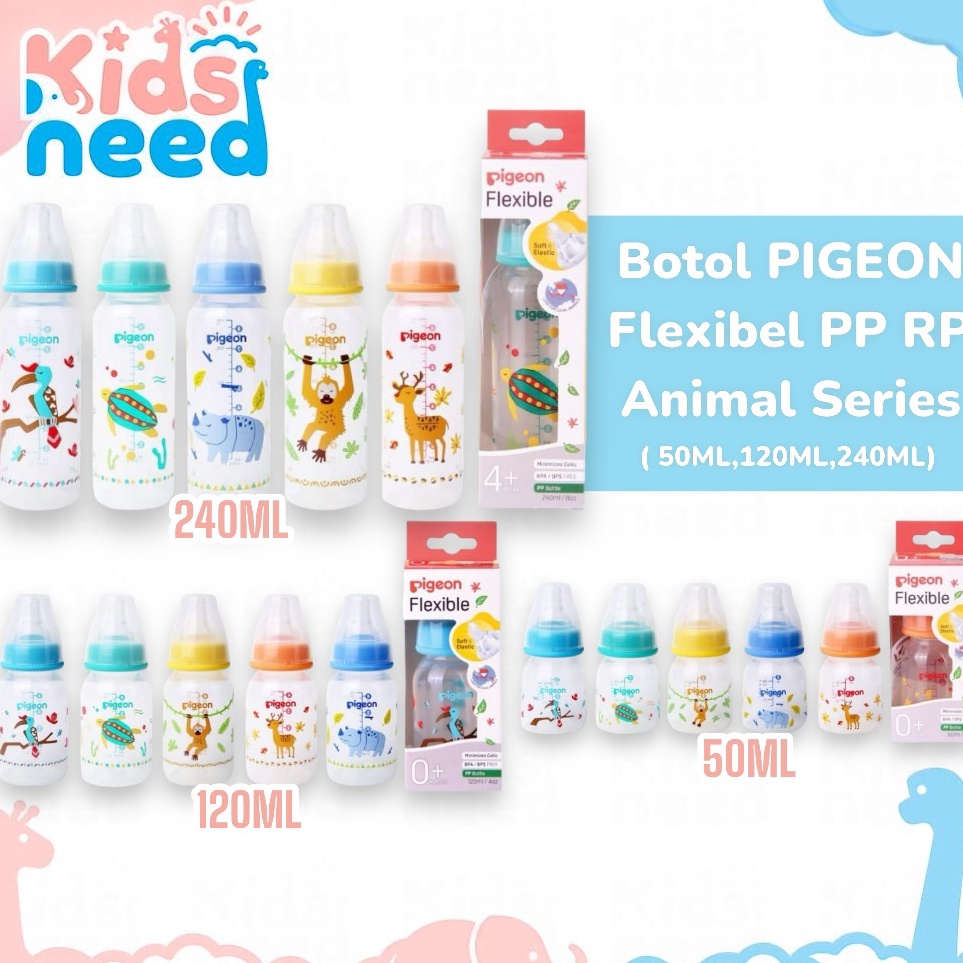 Jual KODE P89B Pigeon Botol PP RP Flexible 5ml 12ml 24ml Seri Hewan ...