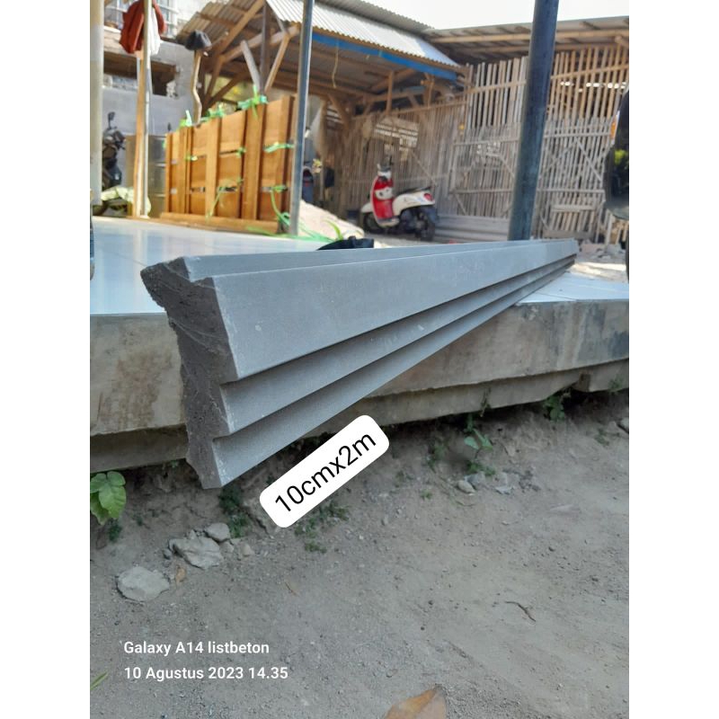 Jual Lisplang beton profil ukuran 10.cm x 2.meter (minimal pembelian 5 ...