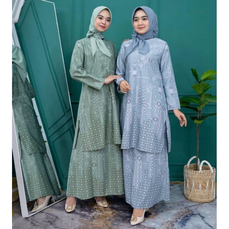 Jual Oneset Aleena Stelan Baju Kurung Melayu Malay Setelan Atasan ...