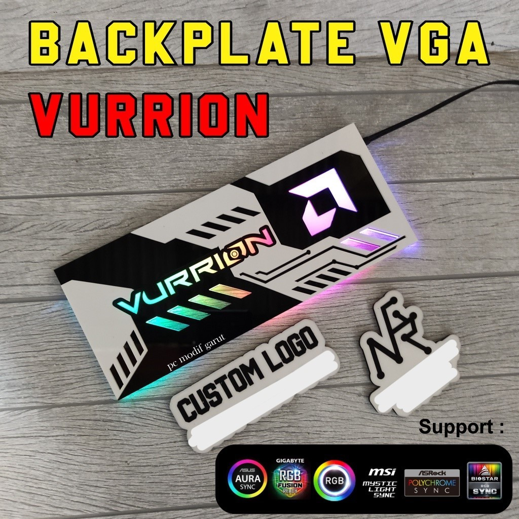 Jual Backplate Vga Custom Logo Led RGB | Shopee Indonesia