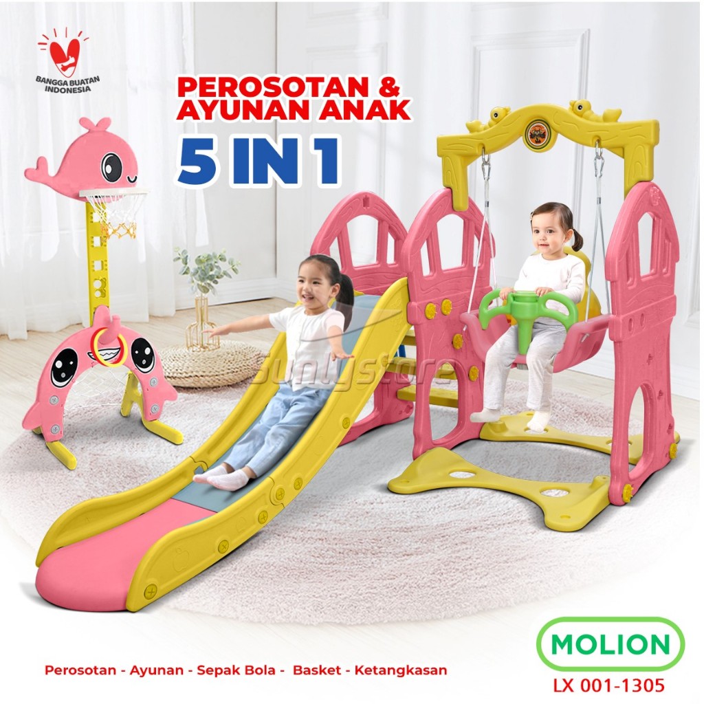 Jual MOLION SNI Mainan Perosotan Anak Prosotan 3in1 Ayunan Kuda Kudaan Swing Playground Hiburan ...