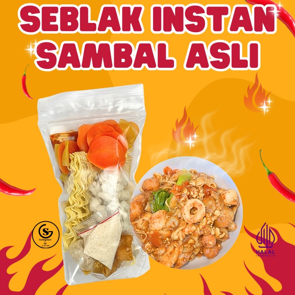 Jual 1 BUNGKUS SEBLAK INSTAN LEVEL PEDAS EKONOMIS FOOD KALDU | Shopee ...
