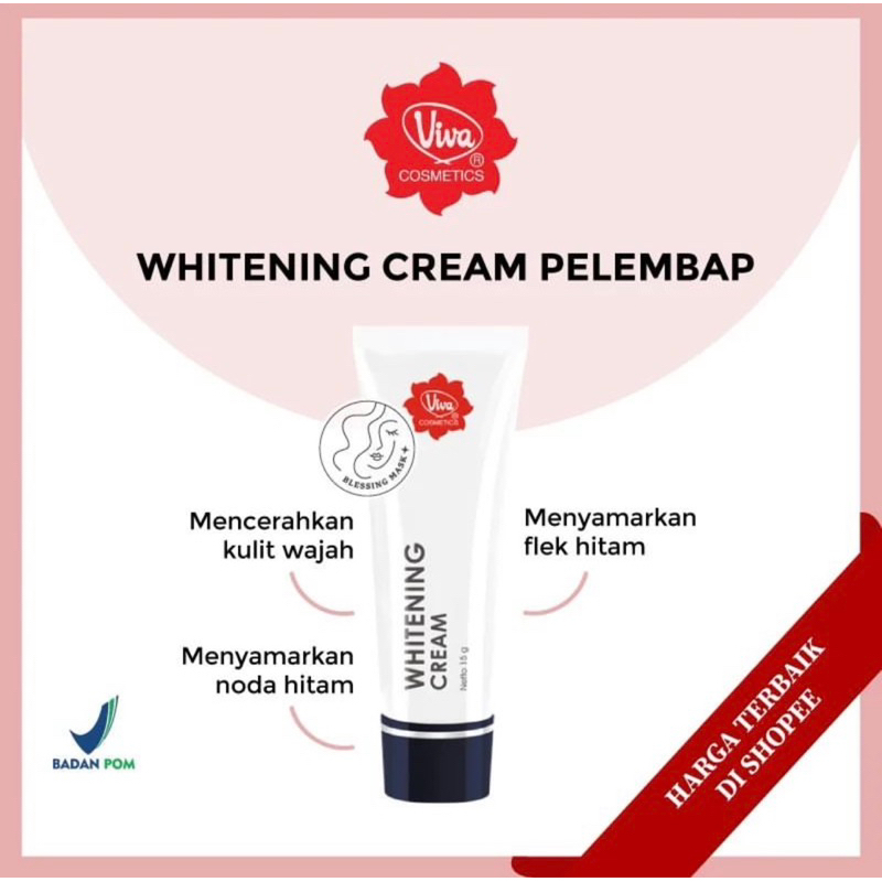 Jual Viva whitening Cream 15gr - viva whitening cream flek hitam ...