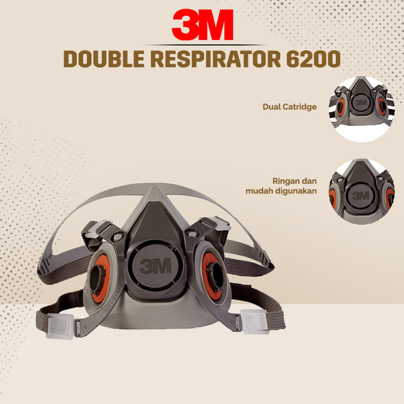 Jual 3M 6200 Half Facepiece Reusable Respirator | Shopee Indonesia