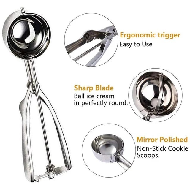 Jual SCOOP ES KRIM STAINLESS STEEL PREMIUM TEBAL /SENDOK TAKAR ES KRIM ...