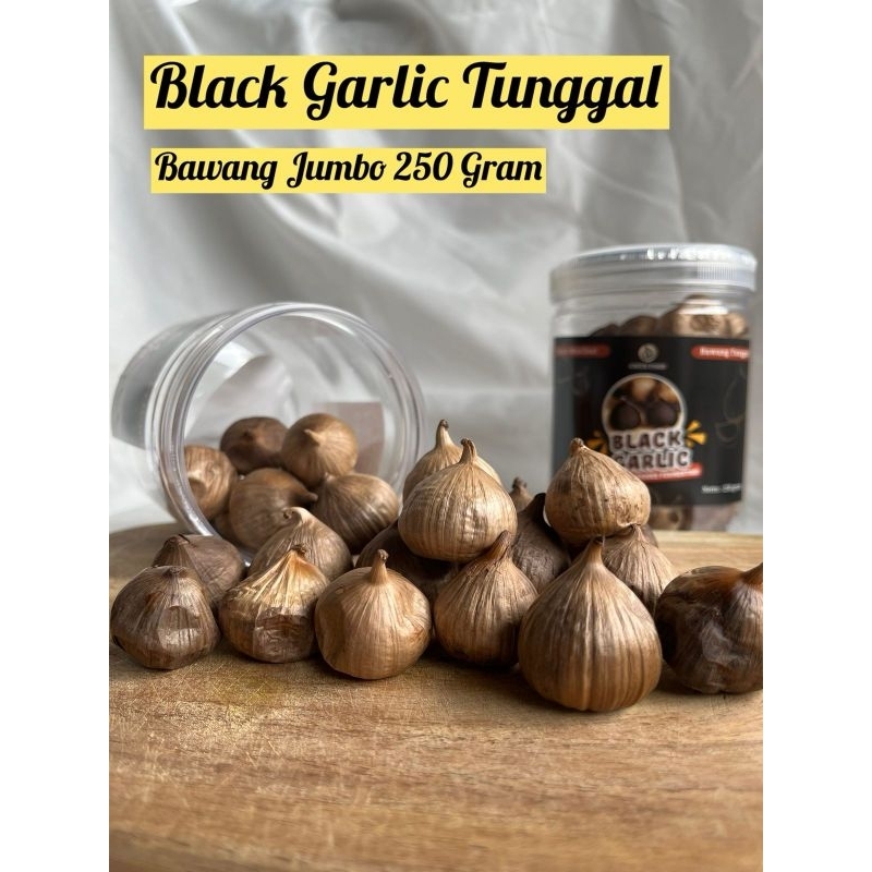 Jual Black Garlic Tunggal Jumbo 200 Gram Bawang Hitam Tunggal Fermentasi | Shopee Indonesia