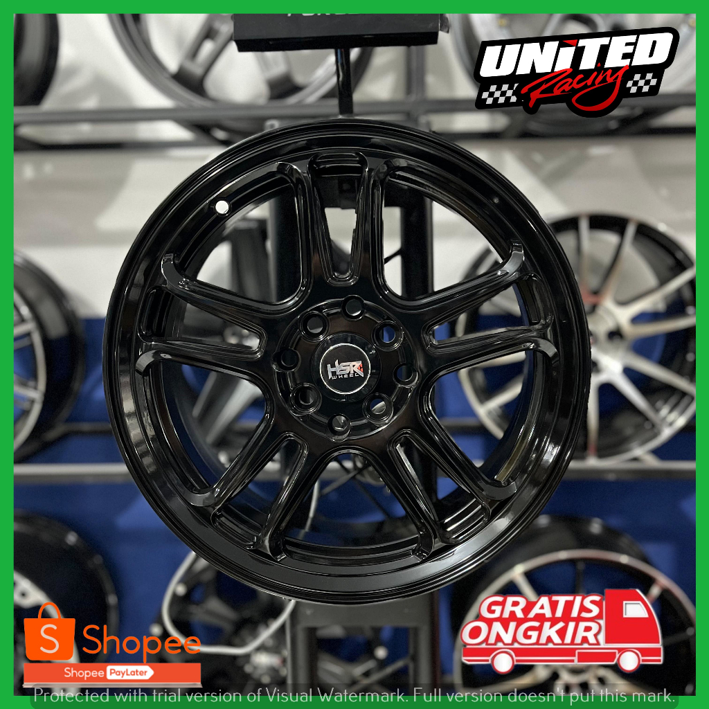 Jual VELG MOBIL GLOSSY BLACK MODEL BINTANG R15 HSR NX SPO RING 15 PELEK SPORTY MURAH | Shopee ...