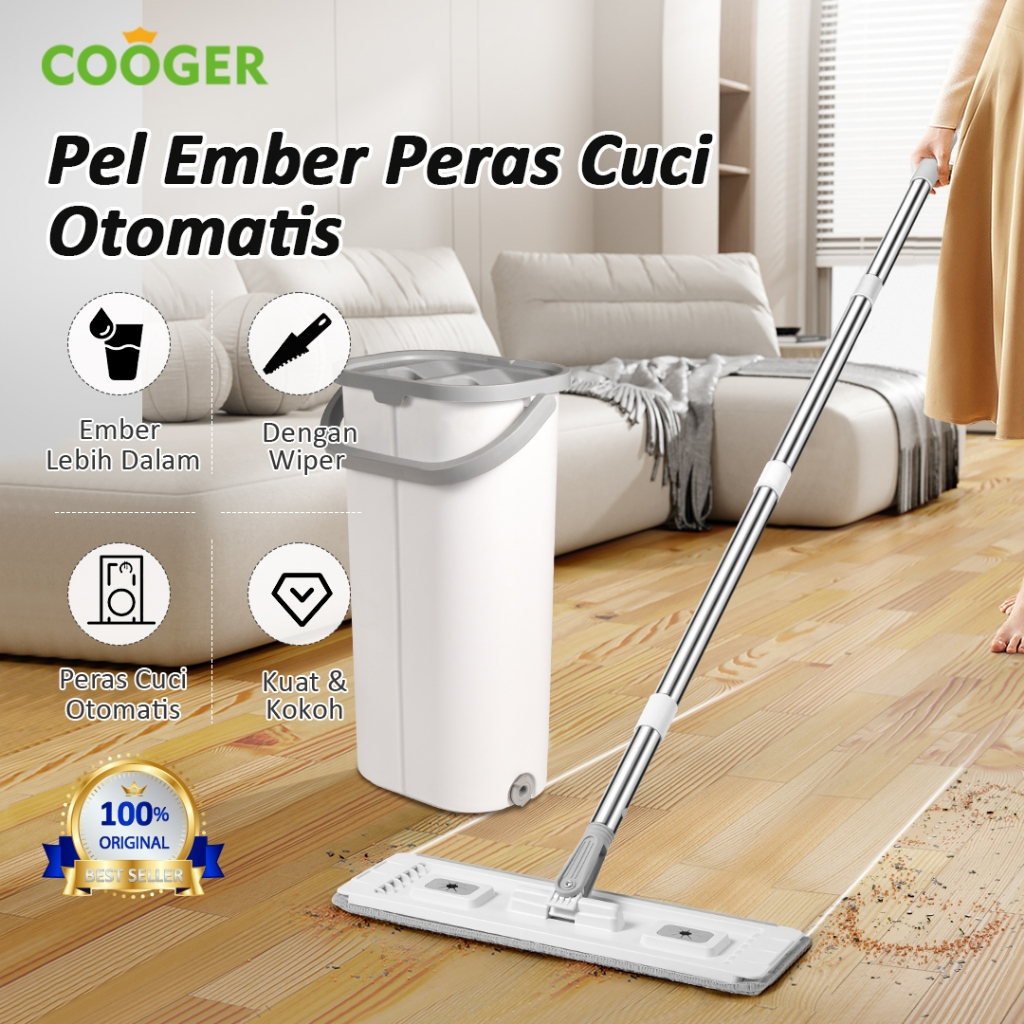 Jual COOGER Alat Pel Dengan Ember Pencuci dan Pengering Bucket Mop ...