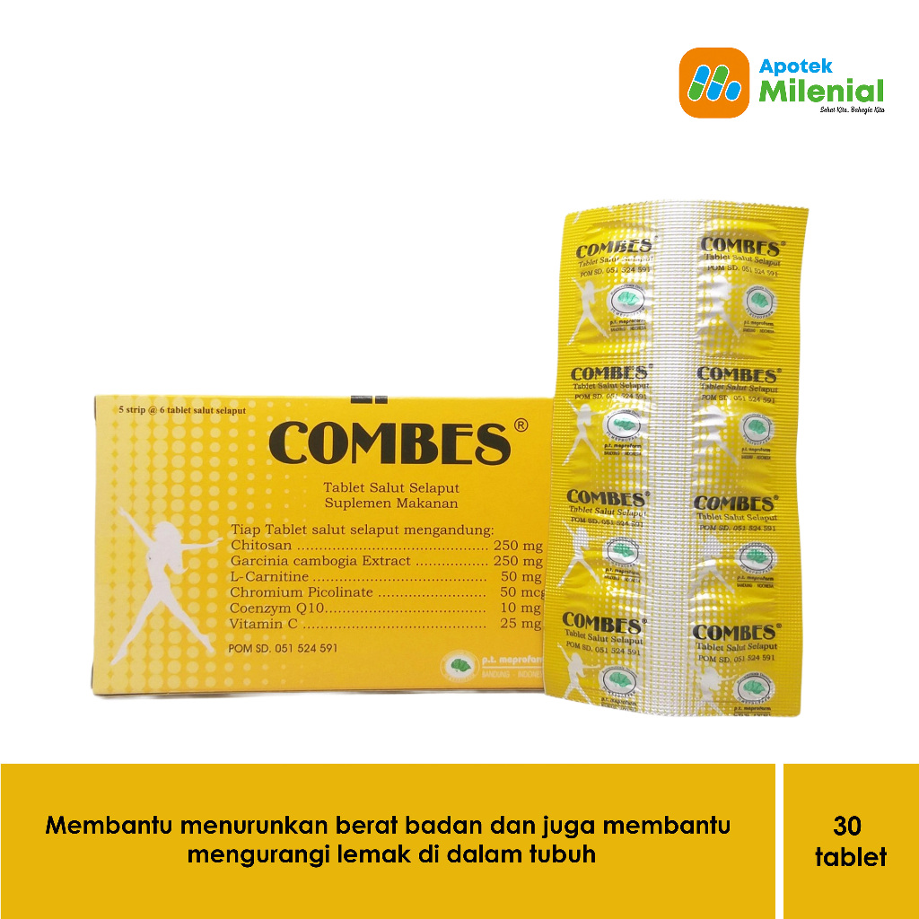 Jual Combes Harga Perbox isi 30 Tablet / Membantu Mengikat Lemak Dalam ...