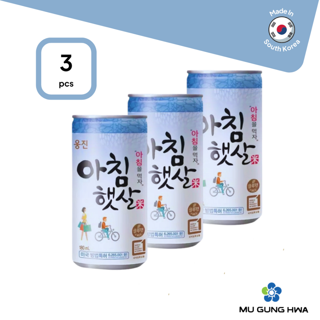 Jual Woongjin Morning Rice Can - 180ml/3pcs | Shopee Indonesia