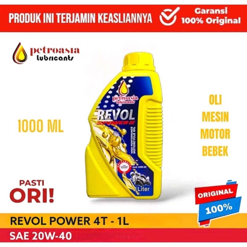Jual OLI REVOL PETROASIA POWER SAE 20W-40 API ASF 0.1L (BOTOL KUNING ...