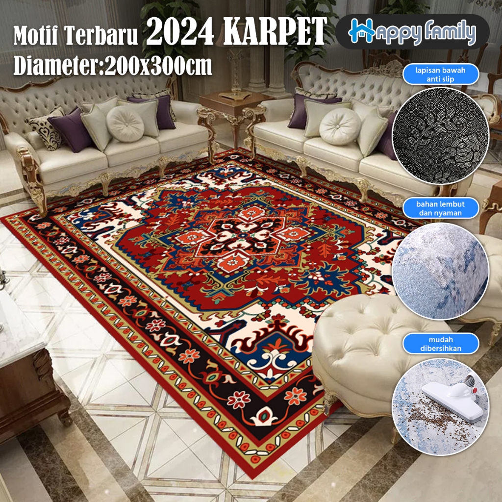 Jual (HF) BELI LOKAL karpet Permadani PREMIUM 200x300cm Bahan Polyester ...