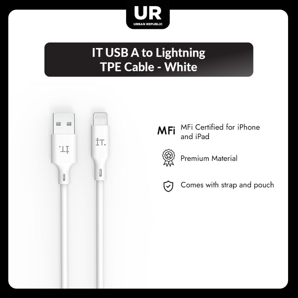 Jual IT USB A to Lightning TPE Cable | Shopee Indonesia