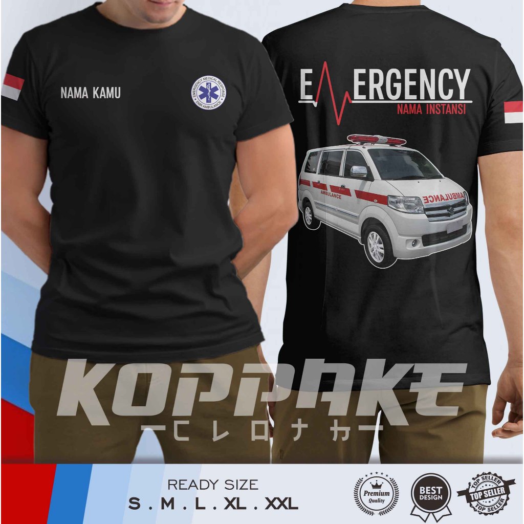 Jual Kaos EMERGENCY MEDICAL RESPONSE EMR Mobil Ambulance Gratis Nama ...