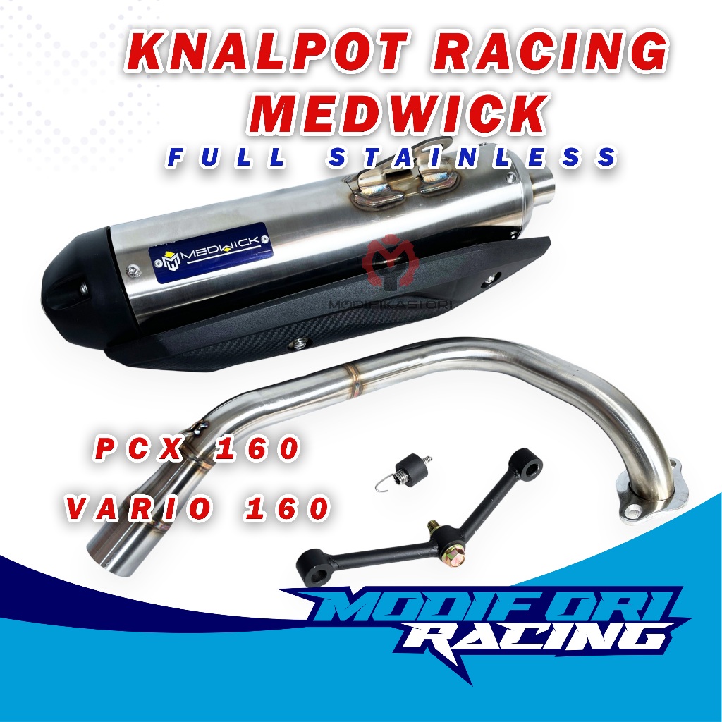 Jual Vario 160-Knalpot Racing Stainless MEDWICK Modif Ori Racing ...
