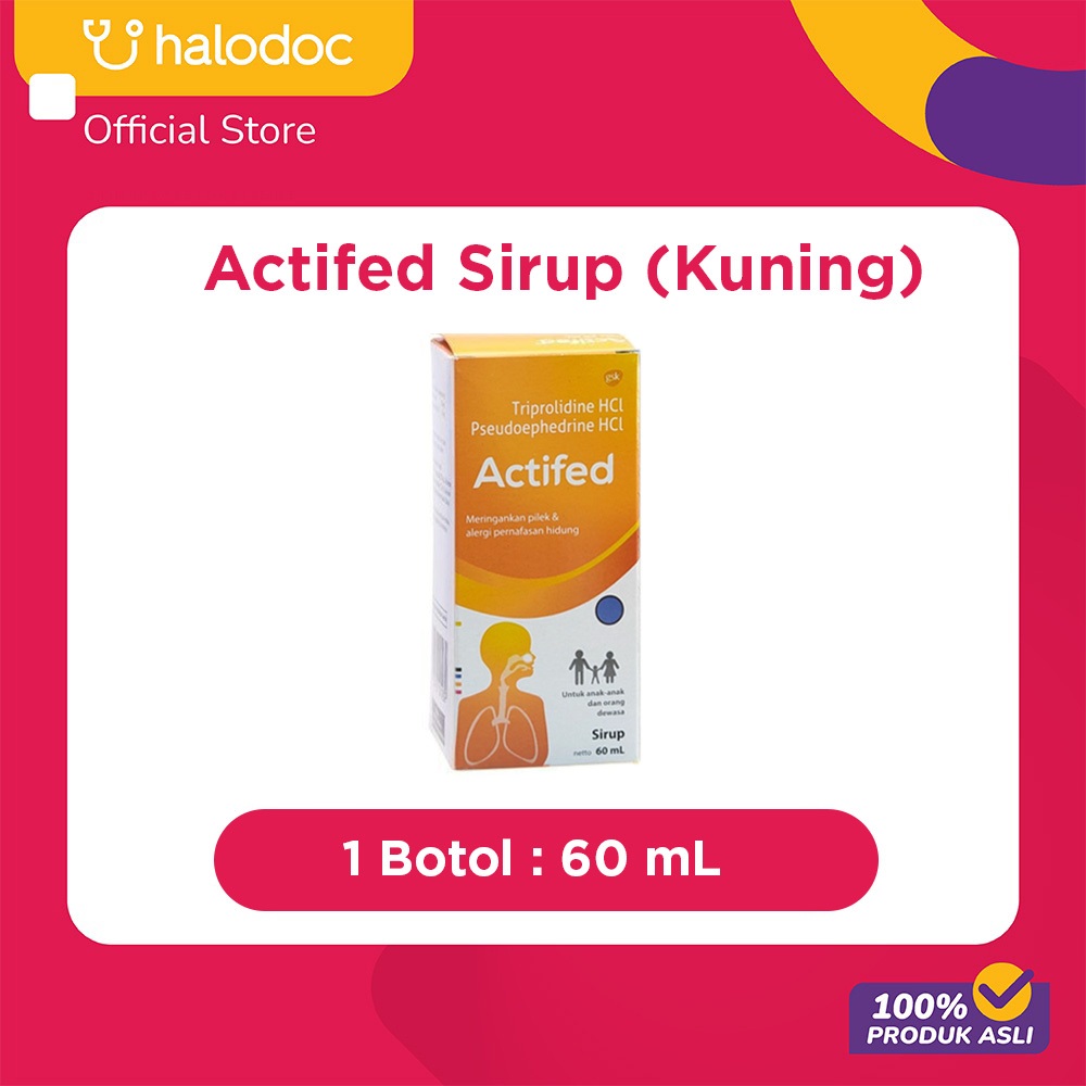 Jual Actifed Sirup 60 ml (Kuning) | Shopee Indonesia