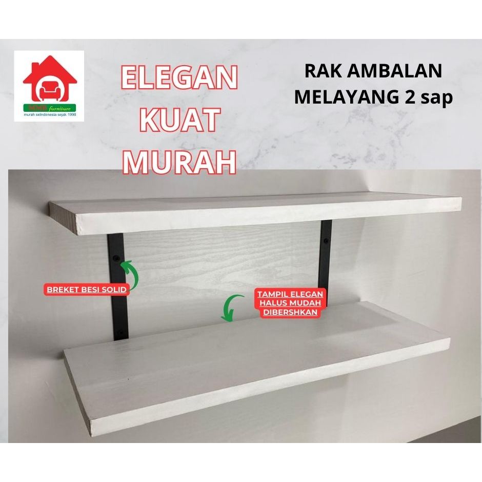 Jual RAK AMBALAN MELAYANG 2 SAP RAK HIASAN RUANGAN PREMIUM KUAT MURAH ...