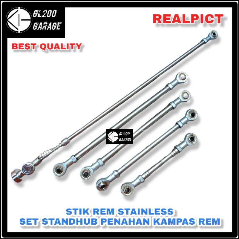 Jual STIK REM STAINLESS SET STANDHUB PENAHAN TUTUP KAMPAS REM STAINLESS ...