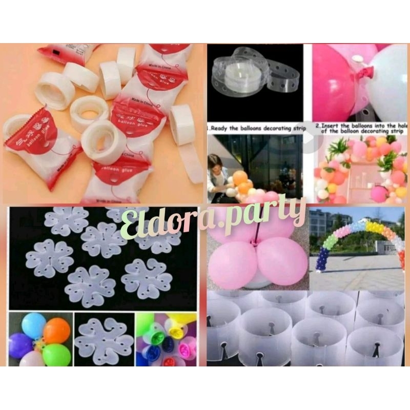 Jual Klip bunga / klip balon annulus/lem balon/balon arch plastic/Strip ...