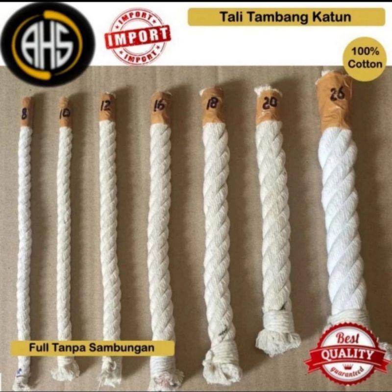 Jual Tali Tambang Kuralon Guralon Katun PE 20Mm 18Mm Tali Dadung Kapal Industri Kontruksi ...