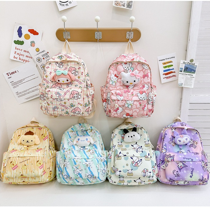 Jual Tas Sekolah anak TK PAUD Ransel Backpack SANRIO Kuromi CInnamoroll ...