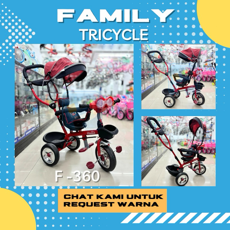 Jual SEPEDA ANAK TRICYCLE Family f 363 / 860 j / 360 / 966 BABY ...
