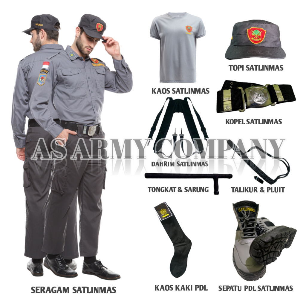 Jual Paket Seragam Linmas Terbaru 2024 Baju Linmas Warna Abu Pakaian ...
