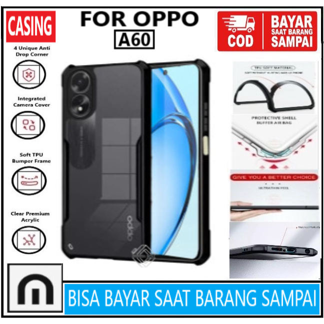 Jual Promo Casing Oppo A60 Case Transparan SoftCase Clear Shockproof ...